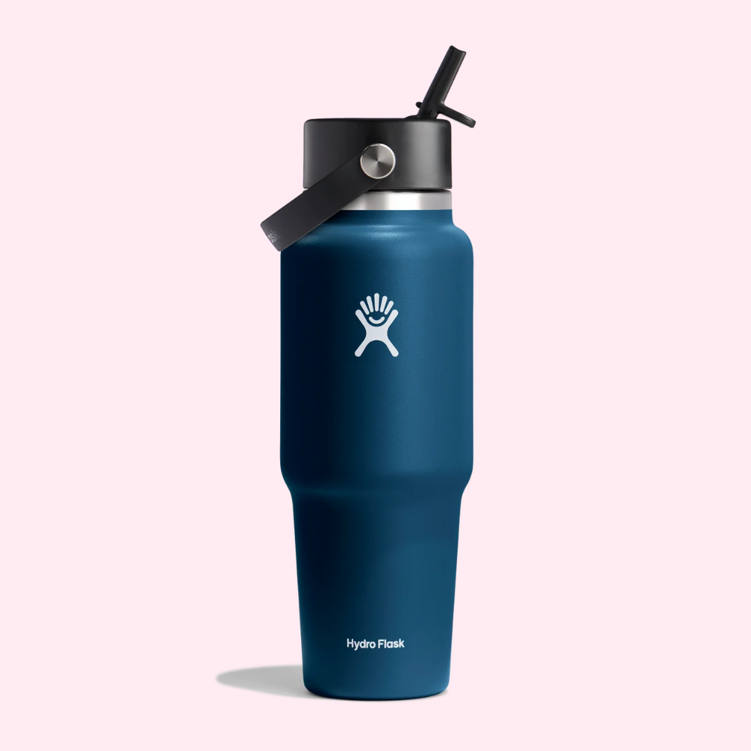 Hydro Flask Wide Mouth Travel Bottle with Flex Straw Lid-32oz- Indigo – Lunchbox Mini