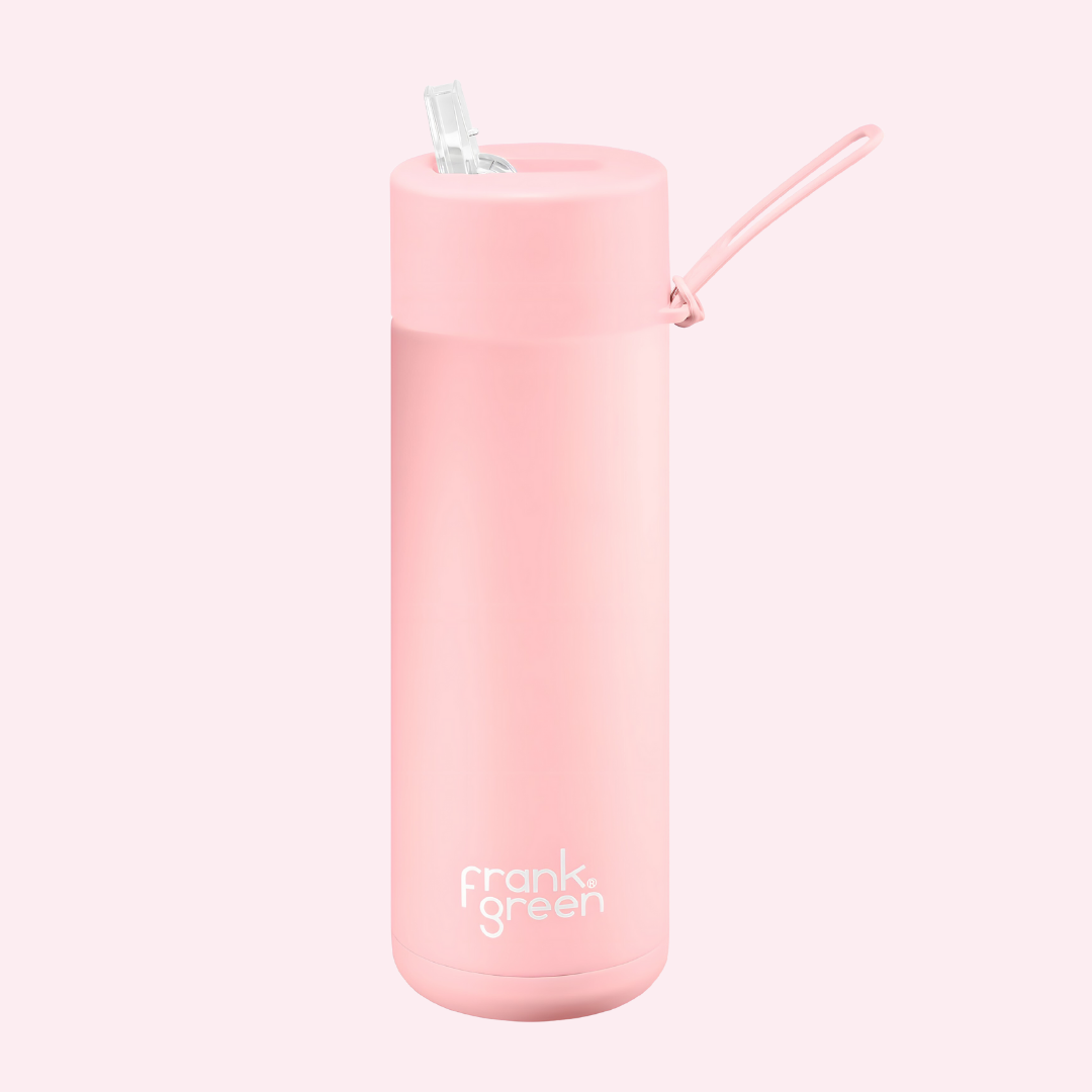Frank Green Ceramic Drink Bottle 595mL - Blushed Pink - Lunchbox Mini