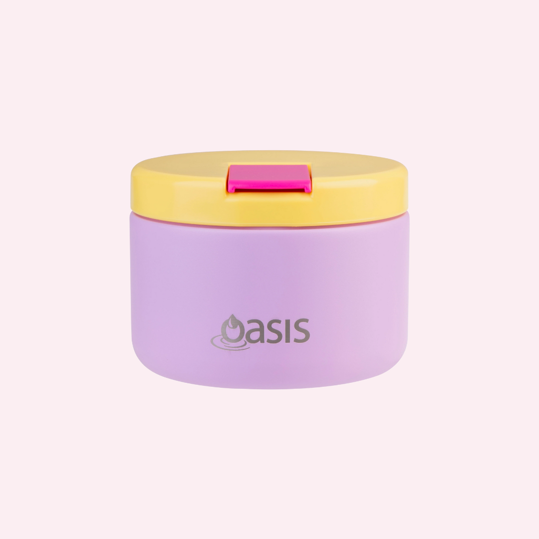 Oasis Insulated Food Flask with Quick Release Lid - 300mL - Bubblegum ...