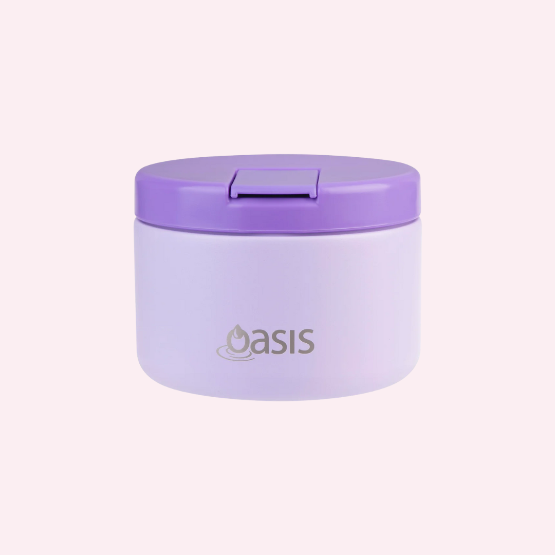 Oasis Insulated Food Flask with Quick Release Lid - 300mL - Lilac ...