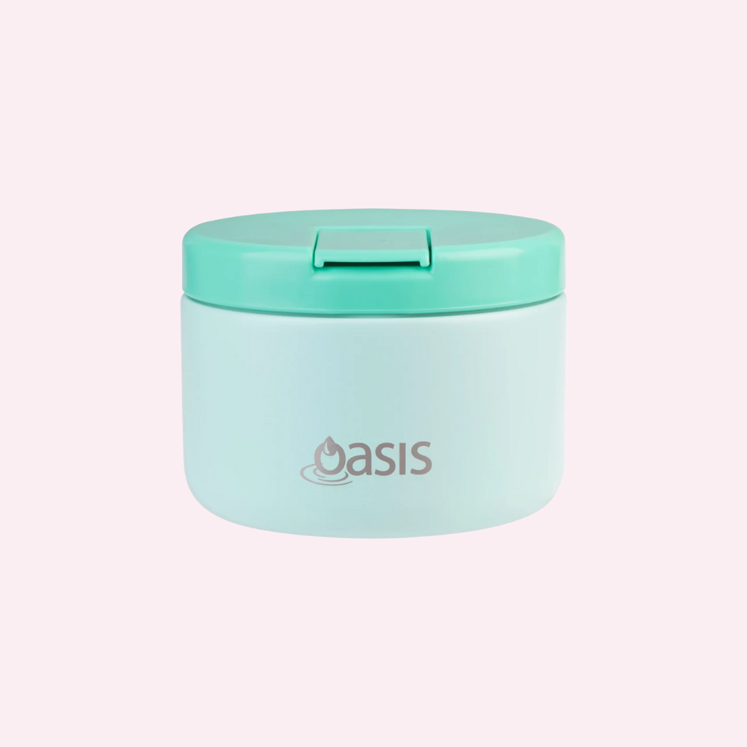 Oasis Insulated Food Flask with Quick Release Lid - 300mL - Mint ...