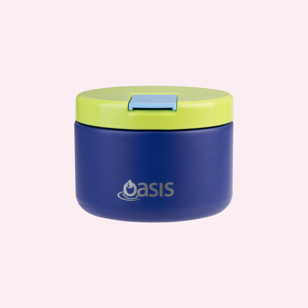 Oasis Insulated Food Flask with Quick Release Lid - 300mL - Peacock Bl ...