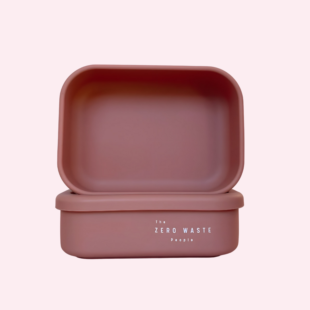 The Zero Waste People Rectangle Silicone Container - Dusty Pink ...