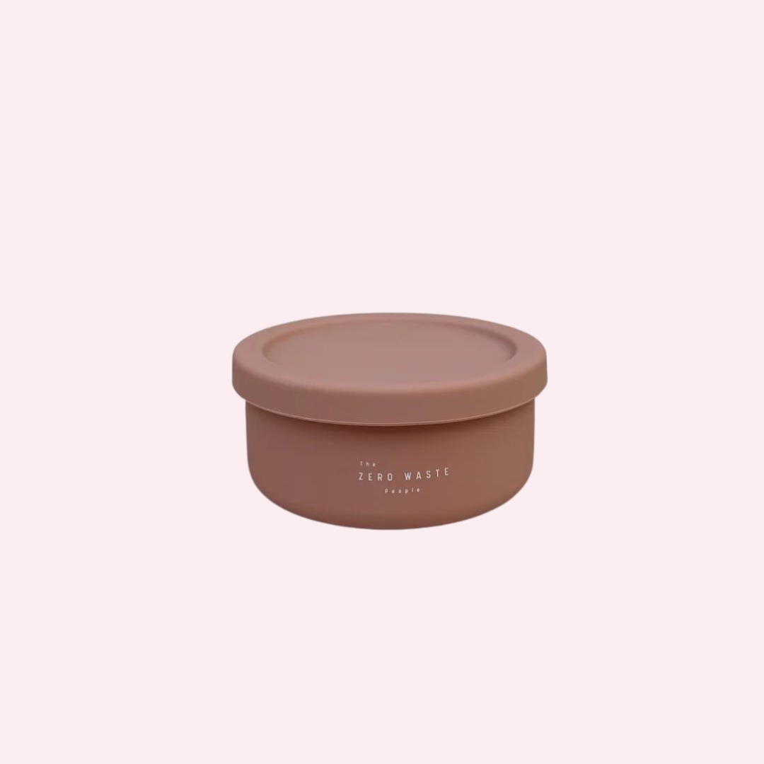 The Zero Waste People Small Round Silicone Container - Dusty Pink ...
