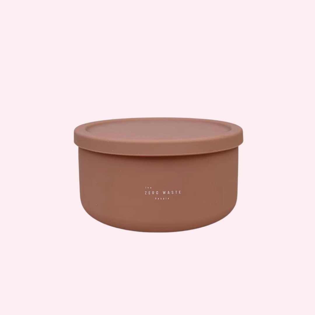 The Zero Waste People Large Round Silicone Container - Dusty Pink ...