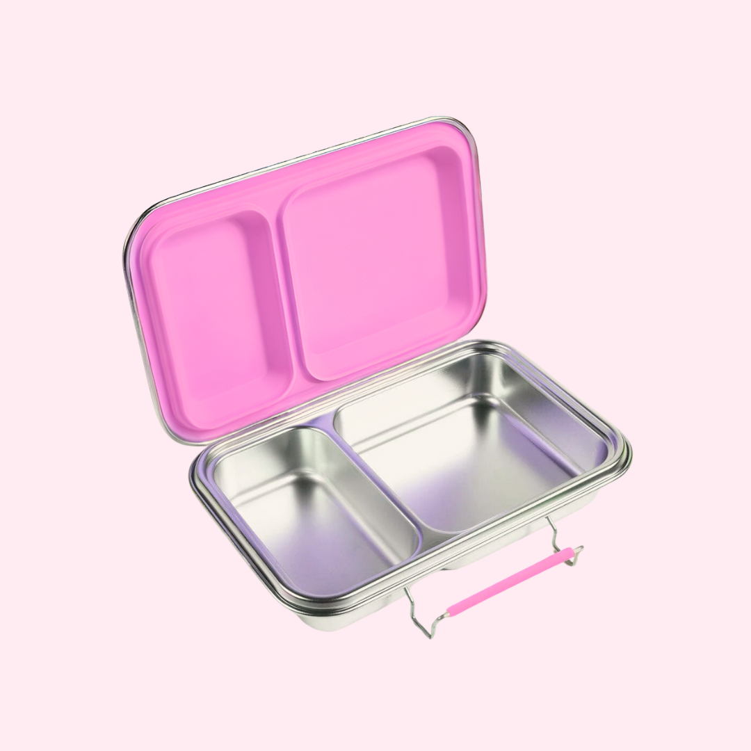 ecococoon 2 Compartment Stainless Steel Bento Box - Pink Rose ...